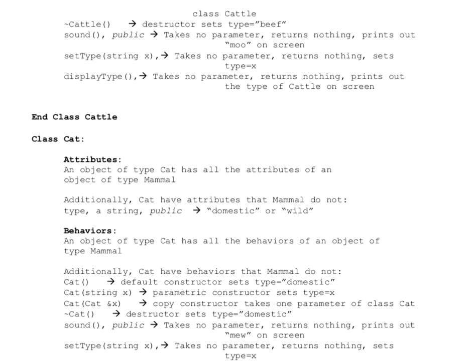 Solved Question 1 The following is a specification of three | Chegg.com