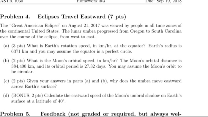 Solved ASTR 1030 Homework #3 Due: Sep 19, 2018 Problem 4. | Chegg.com Solved ASTR 1030 Homework #3 Due: Sep 19, 2018 Problem 4. | Chegg.com