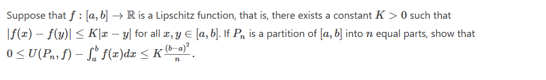 Solved Suppose that f:[a,b]→R is a Lipschitz function, that | Chegg.com