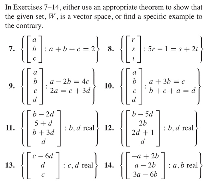 Solved In Exercises 7-14, either use an appropriate theorem | Chegg.com