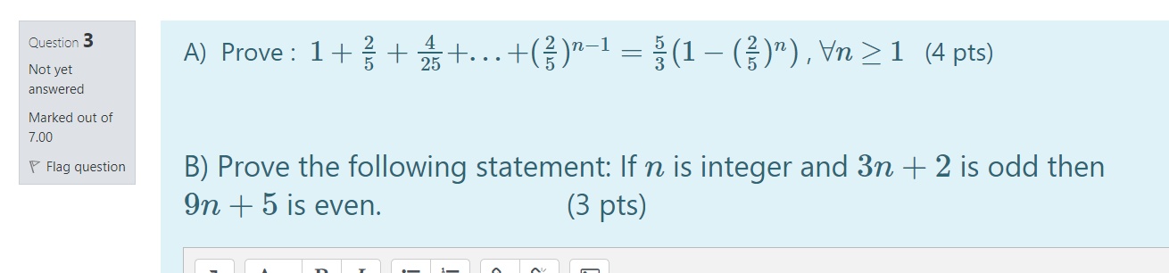 Solved Question 3 A) Prove : 1+ + 25