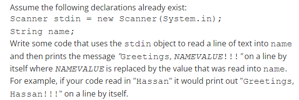 Solved Assume the following declarations already exist: | Chegg.com