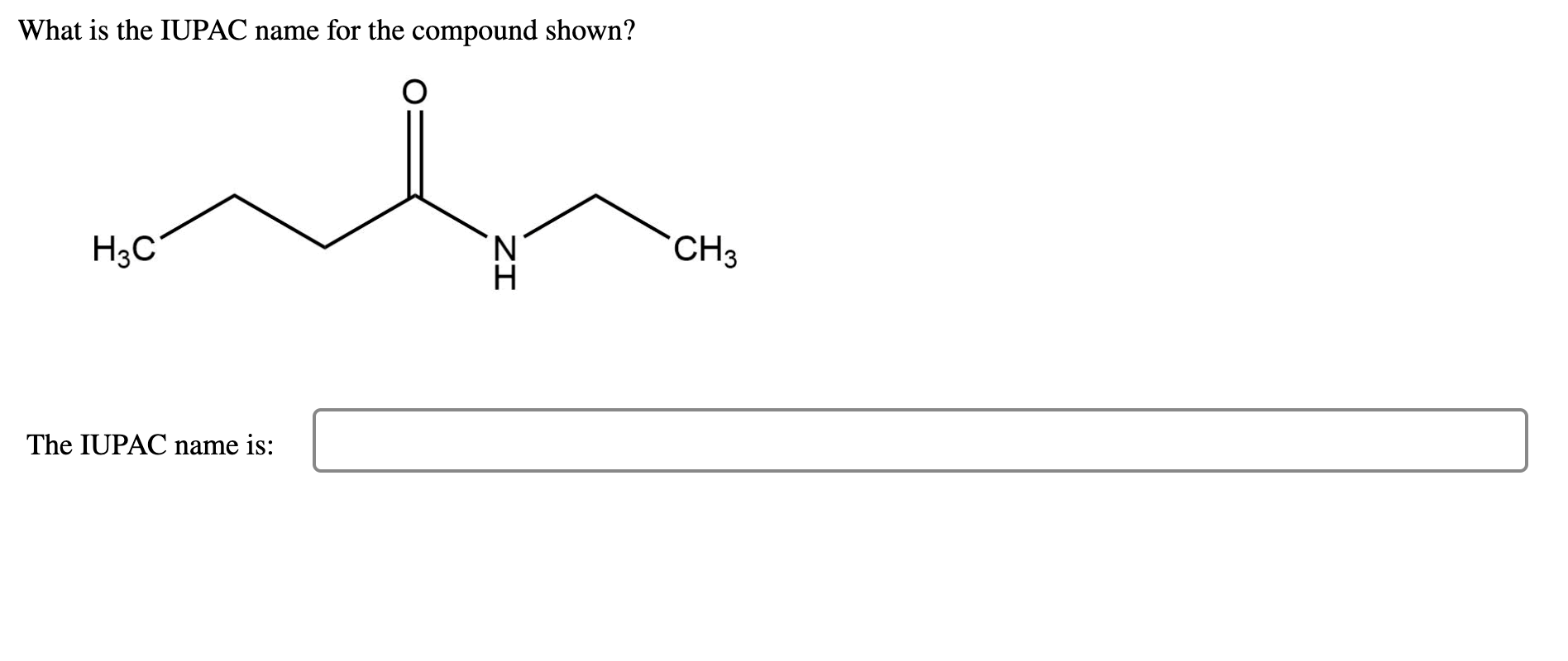 Solved What is the IUPAC name for the compound shown? H3C ZI | Chegg.com
