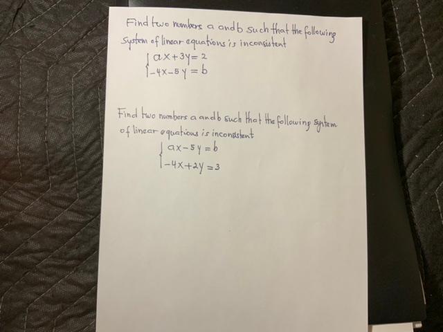Solved Find two numbers a andb such that the following | Chegg.com