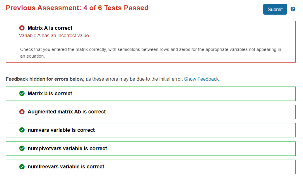 Solved MATLAB: Augmented Matrices In this activity you will | Chegg.com