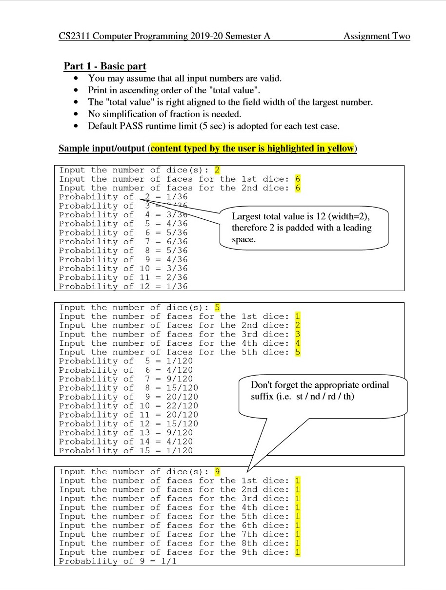 Solved CS2311 Computer Programming 2019-20 Semester A | Chegg.com