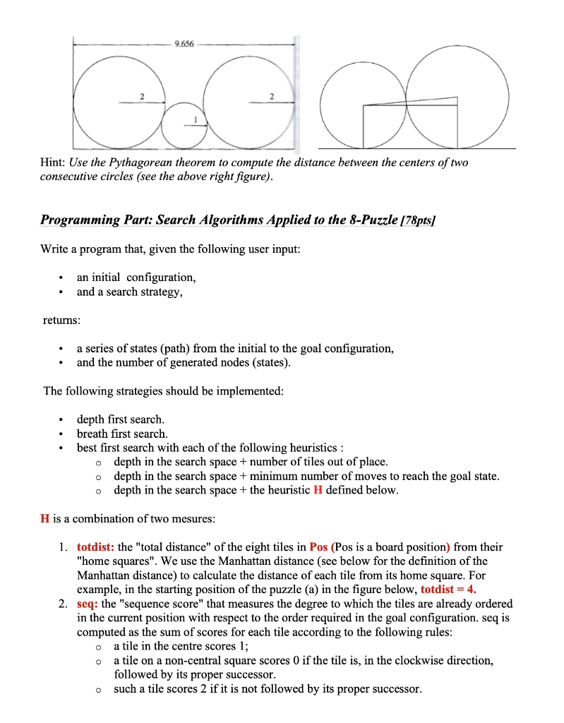 Solved The one-dimensional circle packing problem is as | Chegg.com