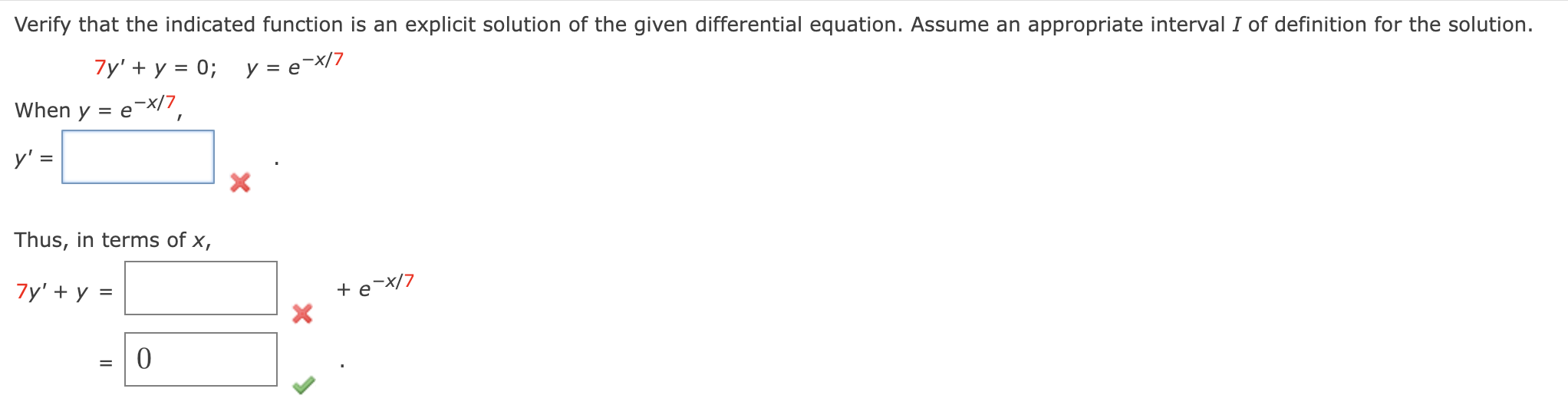 Solved Verify that the indicated function is an explicit | Chegg.com