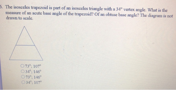 Solved 6 The Isosceles Trapezoid Is Part Of An Isosceles Chegg solved-6-the-isosceles-trapezoid-is-part-of-an-isosceles-chegg