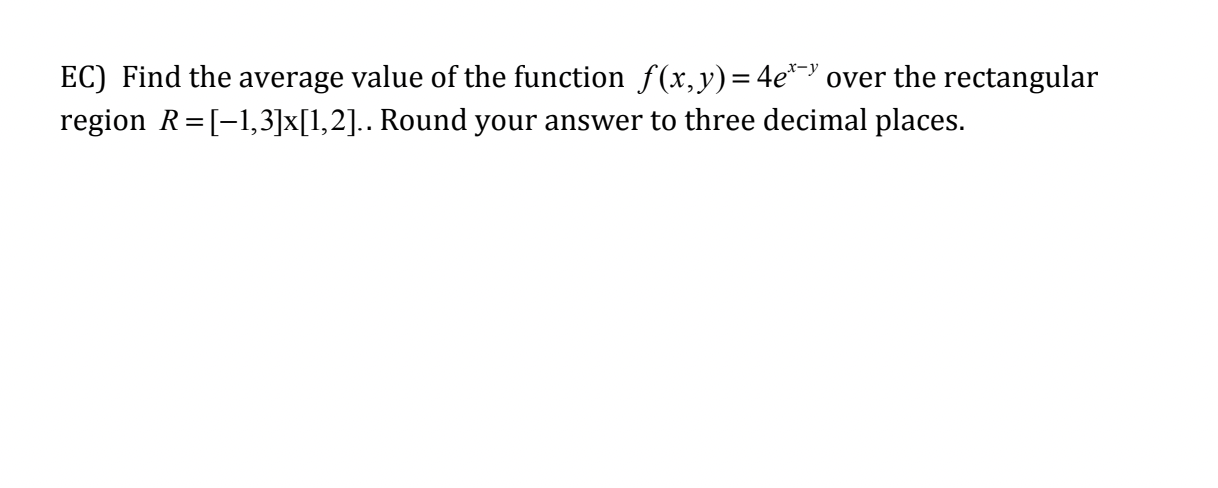 Solved EC) Find the average value of the function | Chegg.com