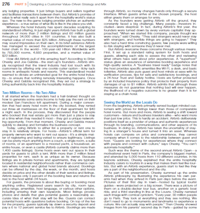 Solved Company Case Airbnb: Making Hospitality Authentic | Chegg.com