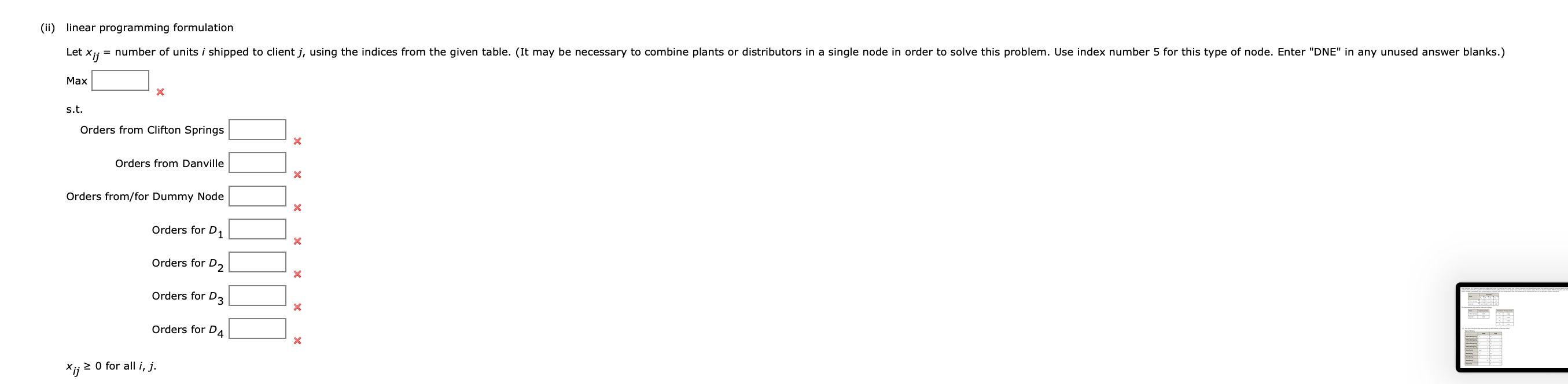 Solved The plant capacities and customer orders are as | Chegg.com