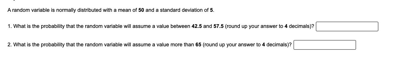 Solved A random variable is normally distributed with a mean | Chegg.com