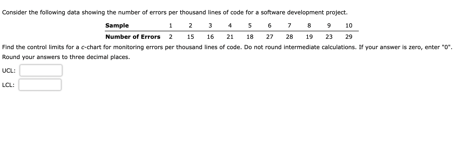 Solved Find the control limits for a c-chart for monitoring | Chegg.com