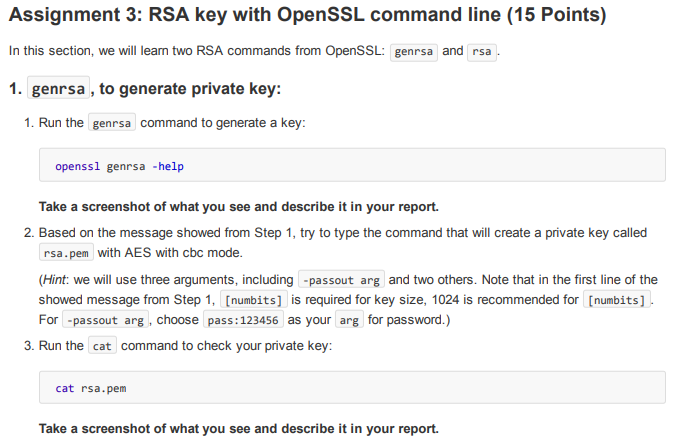 In part 2 rsa of Assignment 3, try to print out the | Chegg.com