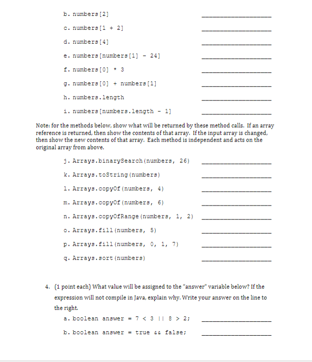 Solved 1 20 Points 5 Points Each Use Memory Diagrams To