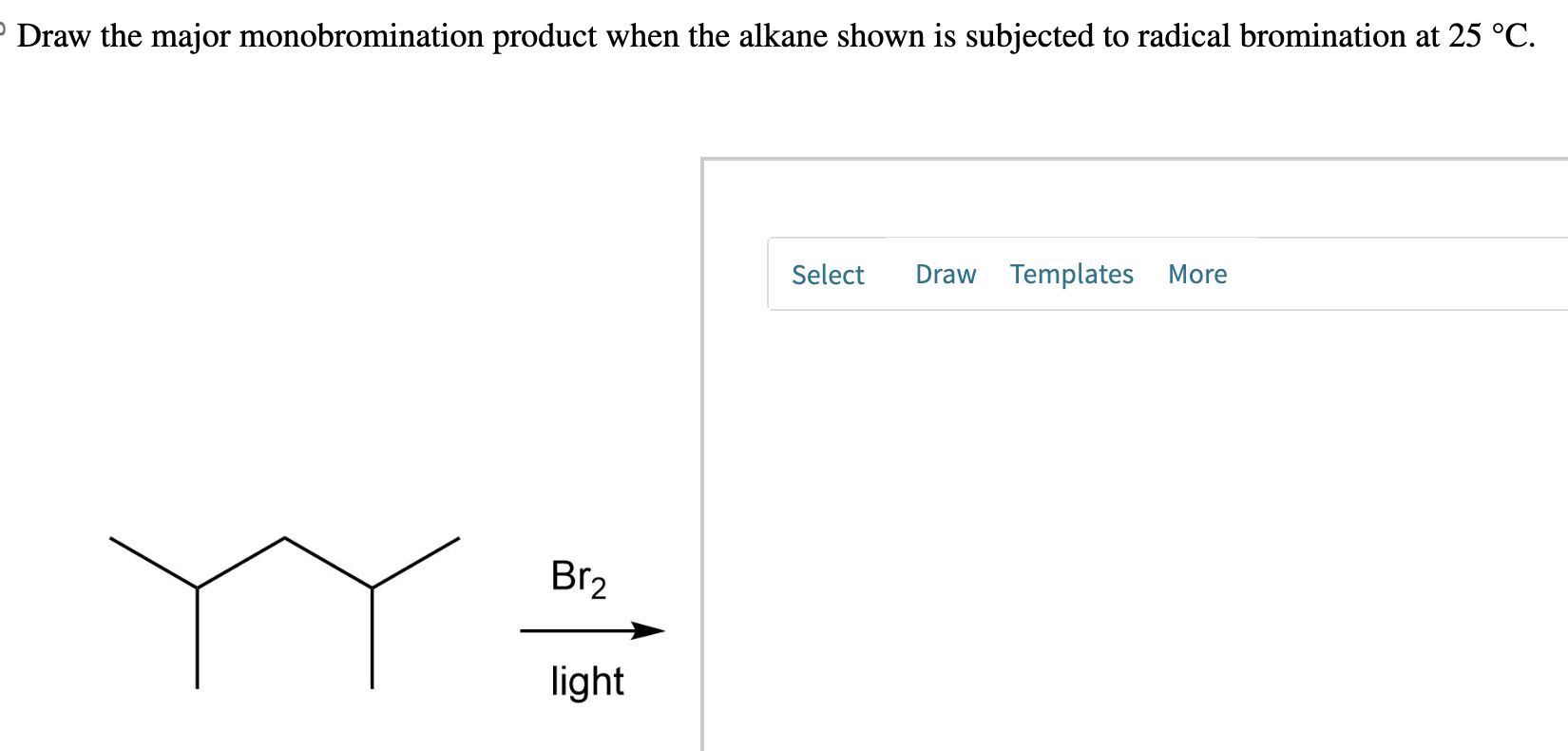 Solved Draw the major monobromination product when the | Chegg.com
