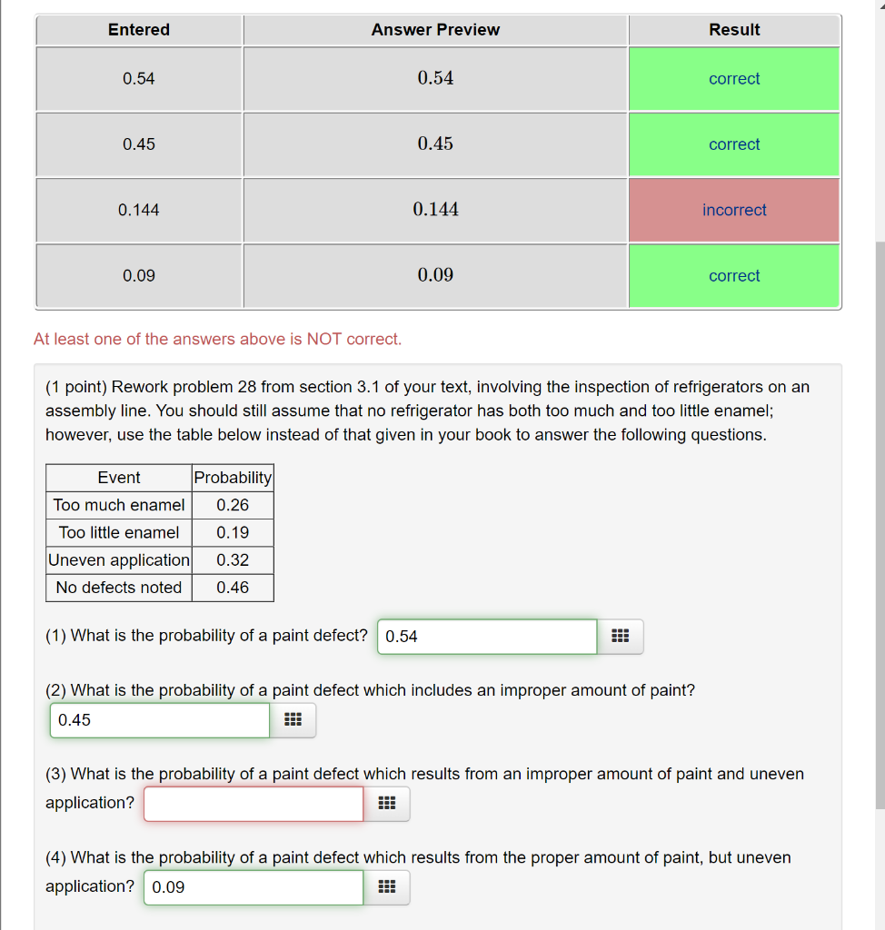 Solved Answer the questions in red that are incorrect. There | Chegg.com