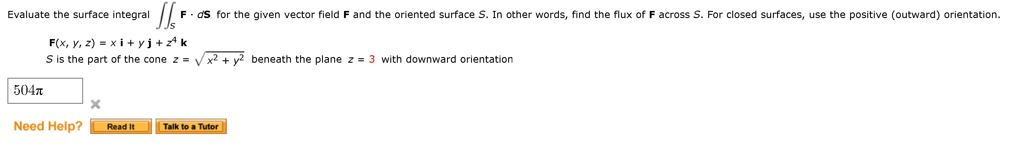 Solved Evaluate the surface integral F dS for the given | Chegg.com