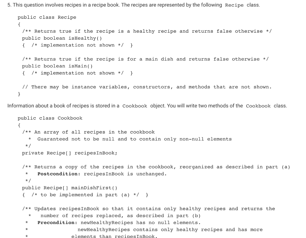 5. This question involves recipes in a recipe book. | Chegg.com