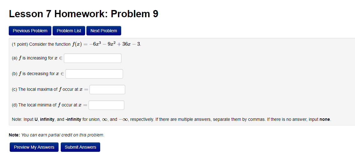 Solved Lesson 7 Homework: Problem 9 Previous Problem Problem | Chegg.com