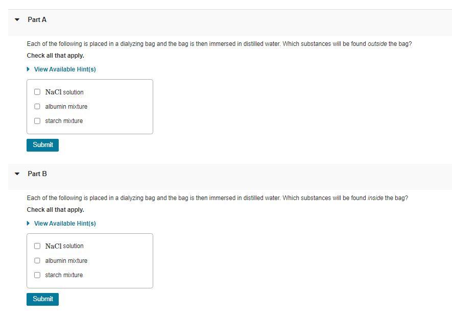 Solved Which of the molecules shown below is most soluble in | Chegg.com