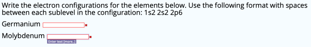 Solved Write The Abbreviated Electron Configurations For The