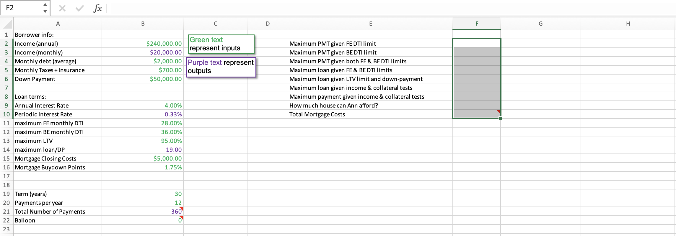 Column F please | Chegg.com