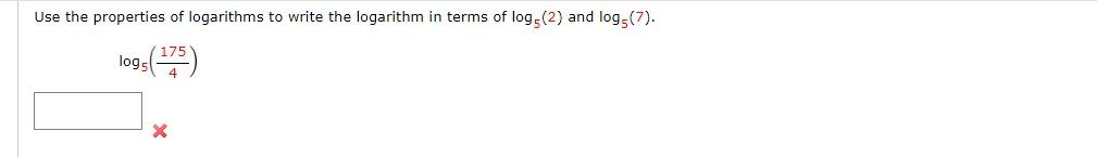 Solved Use the properties of logarithms to write the | Chegg.com