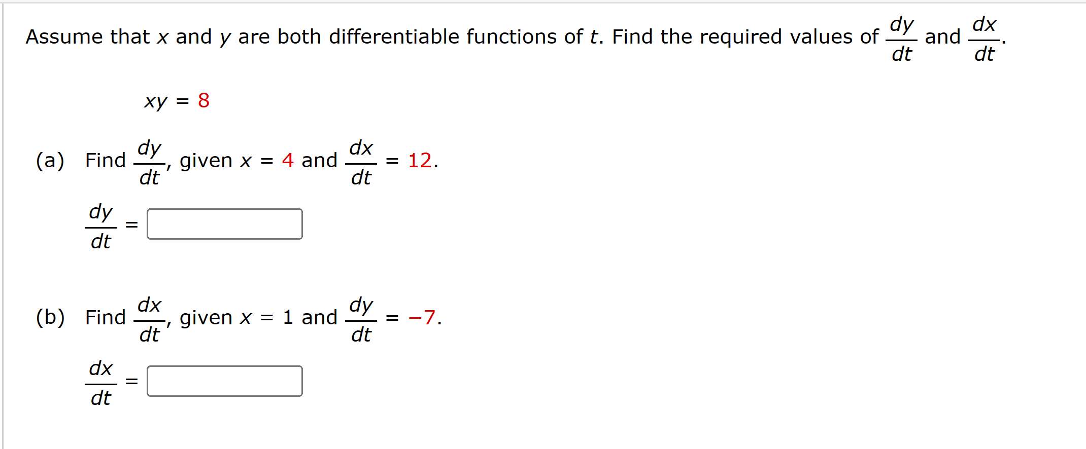 Solved Assume That X And Y Are Both Differentiable Functions