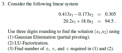 Solved Consider the following linear | Chegg.com
