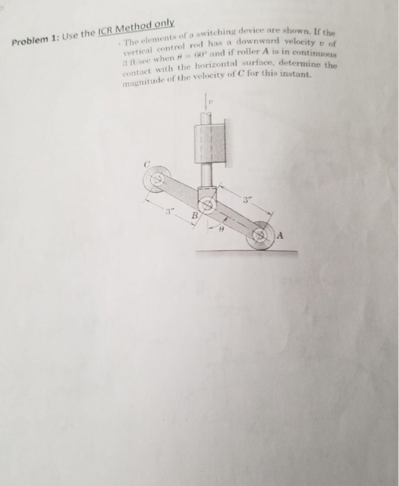 Solved Problem 1: Use the ICR Method only shown. If the .The | Chegg.com