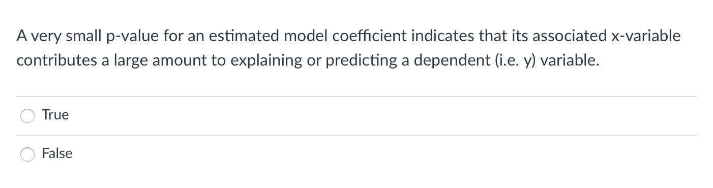 Solved A very small p-value for an estimated model | Chegg.com