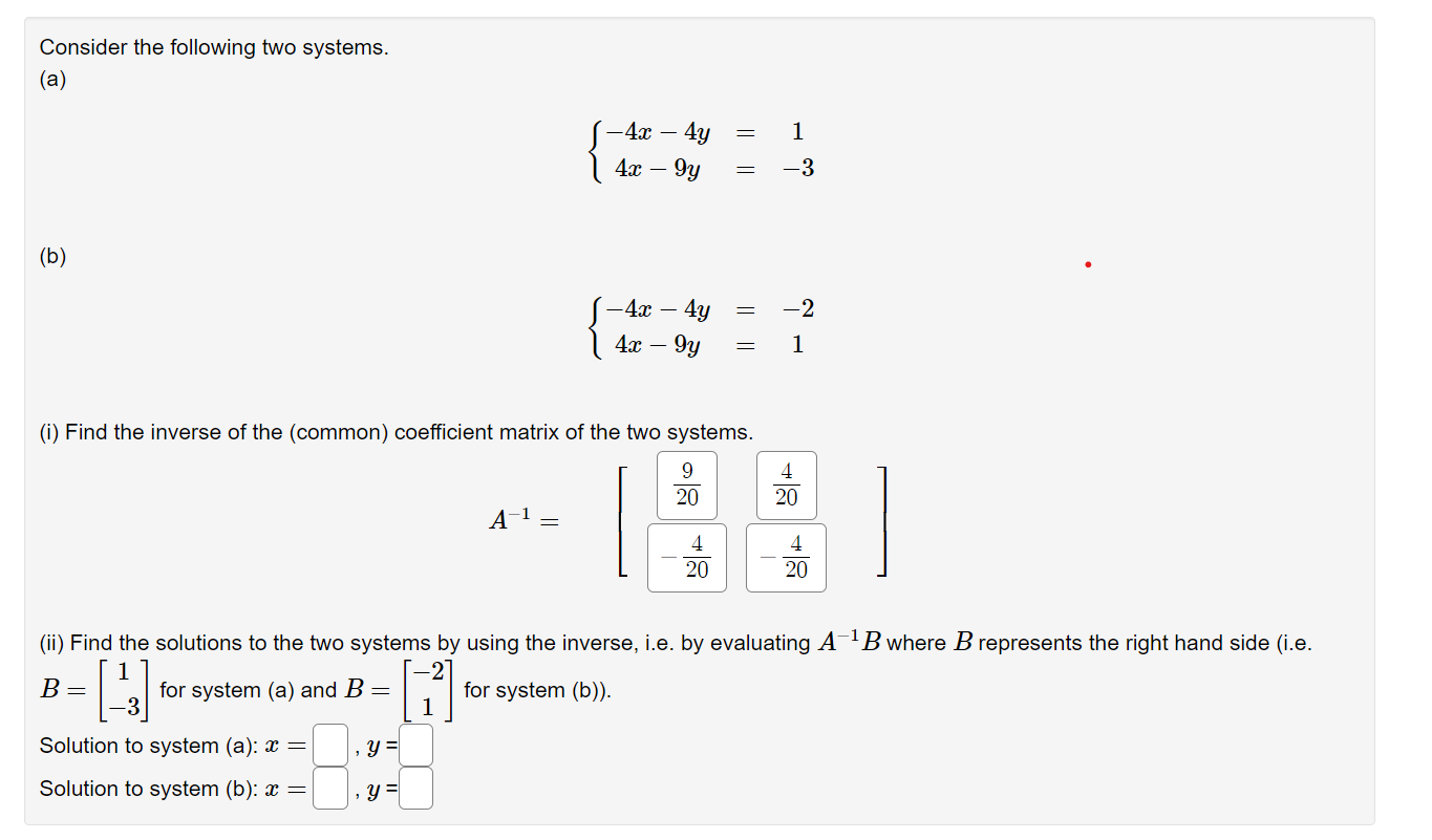 Solved Consider the following two systems. (a) | Chegg.com
