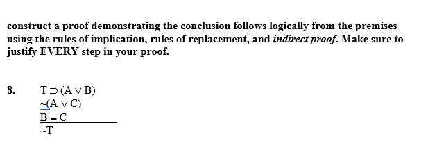 Solved construct a proof demonstrating the conclusion | Chegg.com