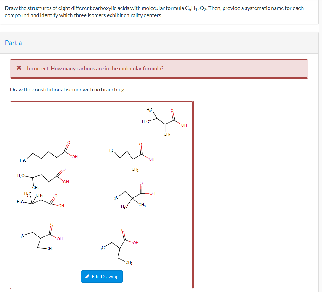 Solved Draw the structures of eight different carboxylic | Chegg.com