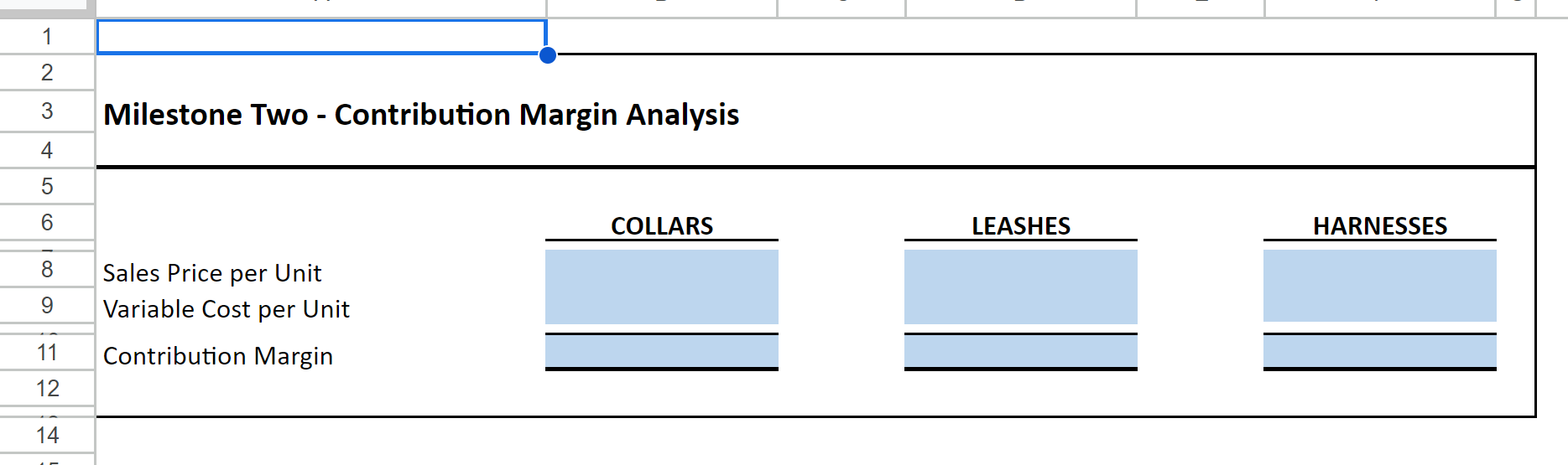 Solved ACC 202 Milestone One: Operational Costs Data | Chegg.com