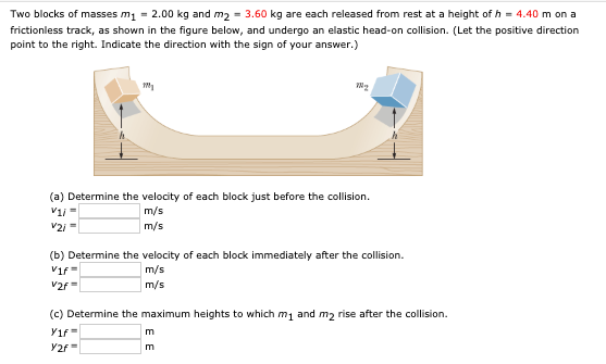 Solved Two blocks of masses m1 = 2.00 kg and m2 = 3.60 kg | Chegg.com