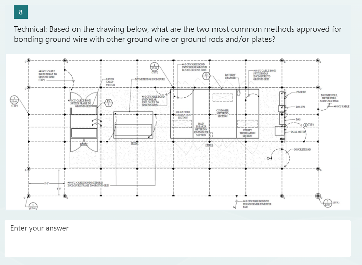 Solved 8Technical: Based on the drawing below, what are the | Chegg.com