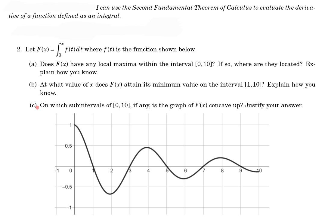 Solved I can use the Second Fundamental Theorem of Calculus | Chegg.com