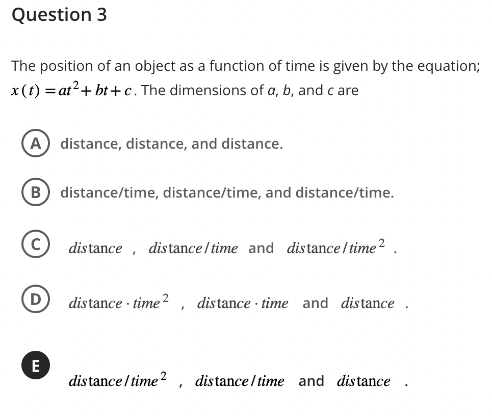 Solved The position of an object as a function of time is | Chegg.com