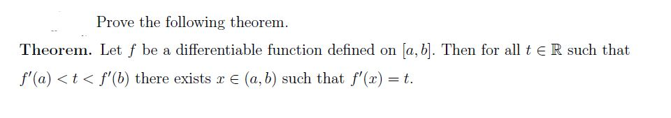 Solved Prove the following theorem. Theorem. Let f be a | Chegg.com
