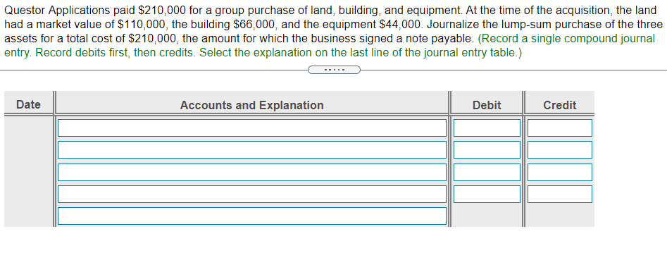 Solved Questor Applications paid $210,000 for a group | Chegg.com