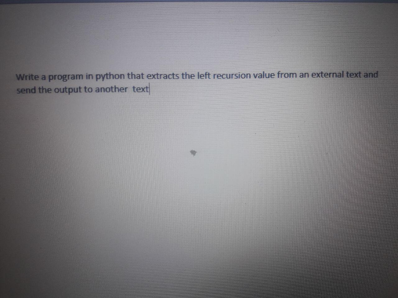 Solved Write A Program In Python That Extracts The Left 