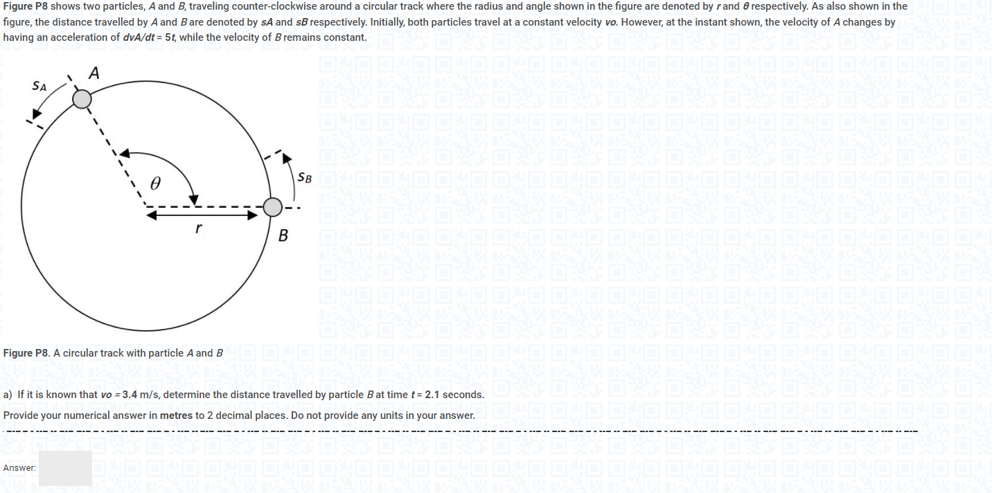 Solved Figure P8 shows two particles, A and B, traveling | Chegg.com