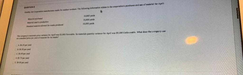 Solved QURTON The Angleterminate to the corpiony purchases | Chegg.com
