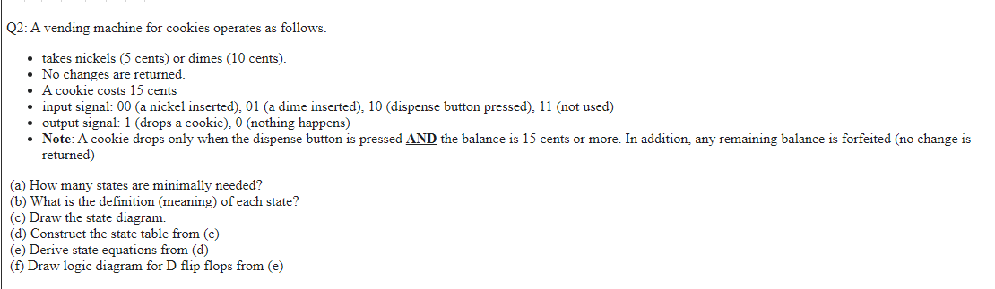 Solved Q2: A vending machine for cookies operates as | Chegg.com