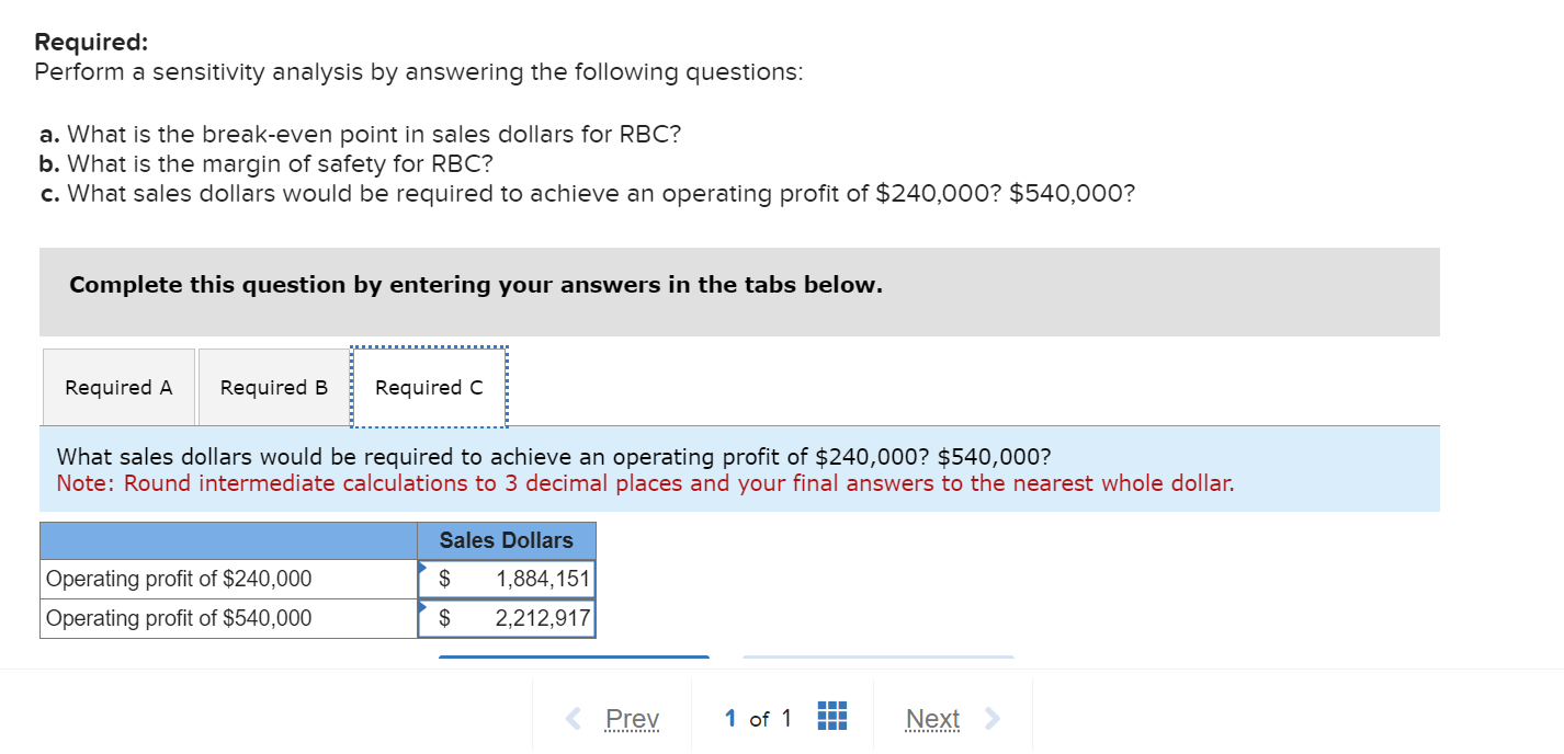 Solved Required: Perform a sensitivity analysis by answering | Chegg.com Solved Required: Perform a sensitivity analysis by answering | Chegg.com