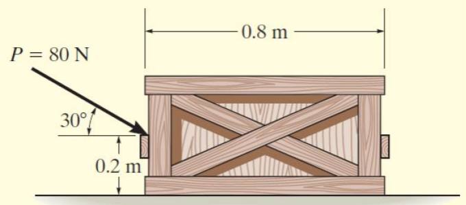 Solved The mass of the regular crate shown in the figure is | Chegg.com
