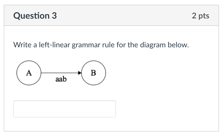 Solved Write a left-linear grammar rule for the diagram | Chegg.com
